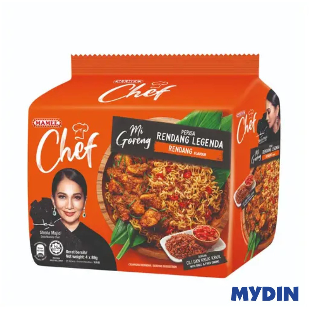 Mamee Chef Mi Goreng - Rendang Lagenda (4 x 89g) | Shopee Malaysia