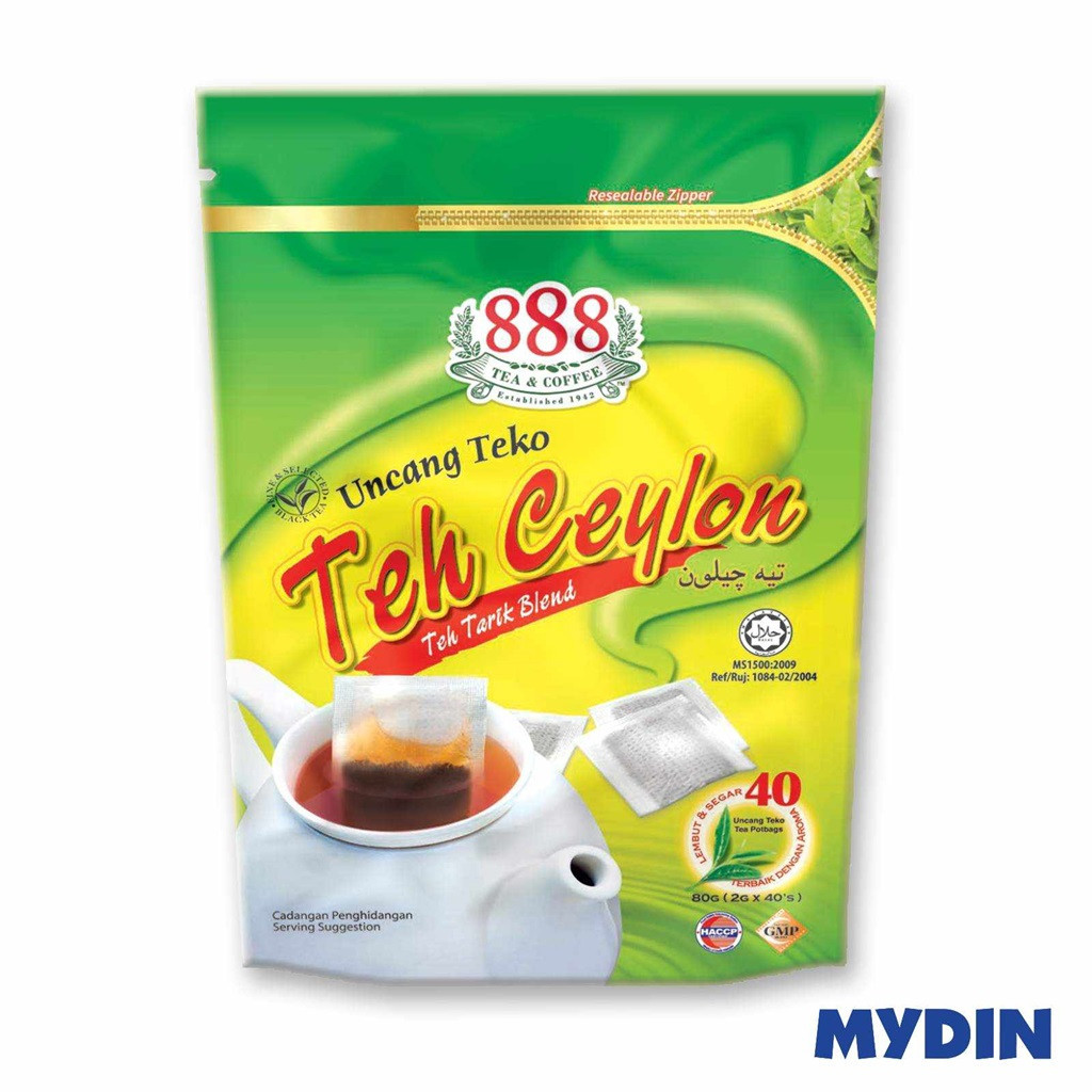 888 Teh Ceylon Pot Bag (40's X 2g) | Shopee Malaysia