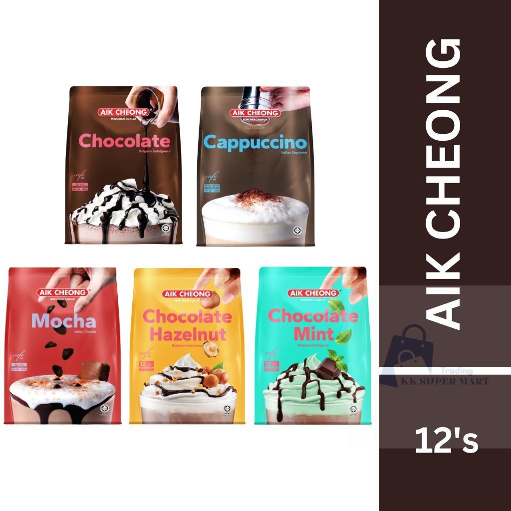 AIK CHEONG Cafe Art Coffee/Chocolate/Mocha/Cappuccino (25g/38g x 12's) | Shopee Malaysia