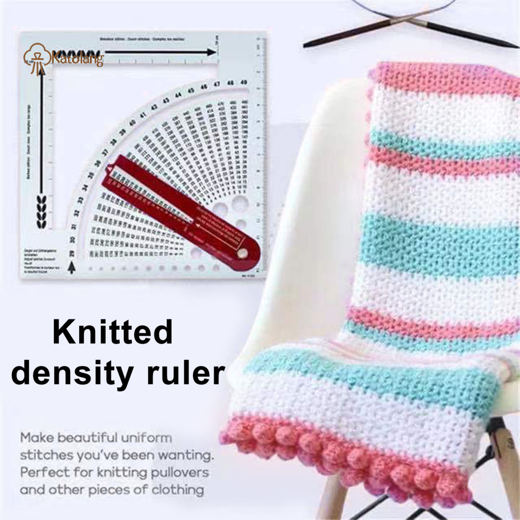 Knitting Density Ruler Needle Size Measurement Tool Multi-functional ...