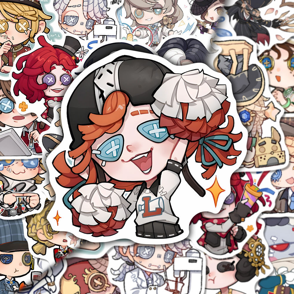 128张Q版第五人格贴纸线条简笔画个贴画装饰diy手账本防水高清128 Q-version fifth personality ...