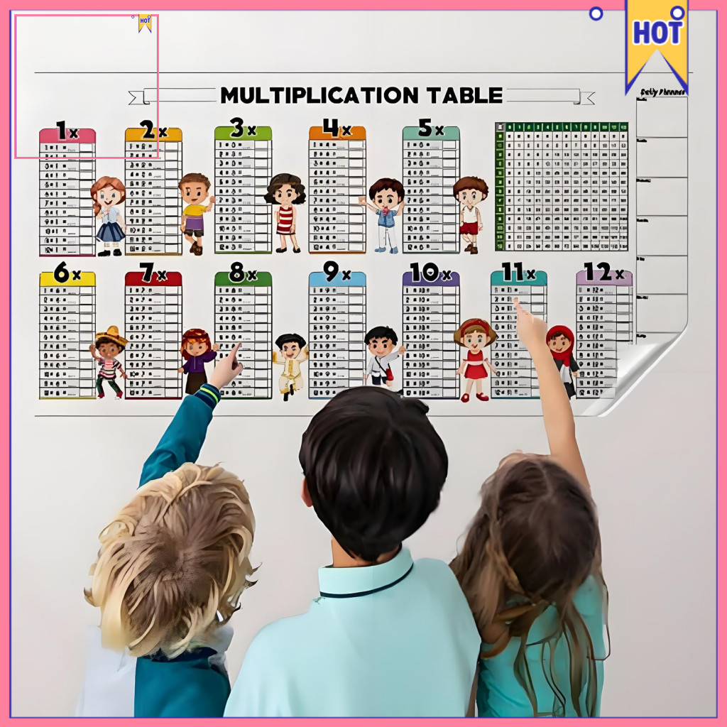 Wandereve| Kid-friendly Multiplication Chart Colorful Multiplication ...