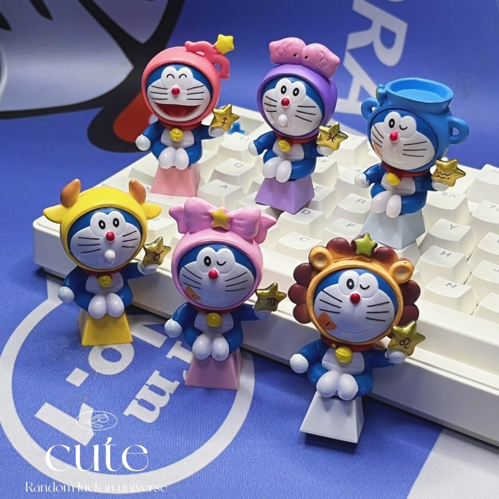 Cute Doraemon Keycap Doraemon Mechanical Keyboard Red Axis Cartoon ...