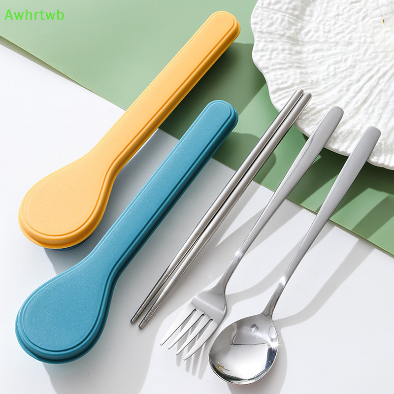 Awhrtwb Four Piece Cutlery Set With Box Stainless Steel Korean Cutlery ...