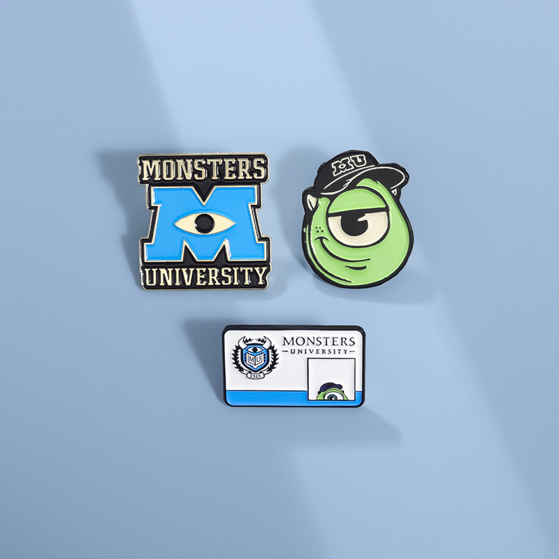 Funny Monsters University Enamel Pins Brooches Cute Anime Monster Eyes ...