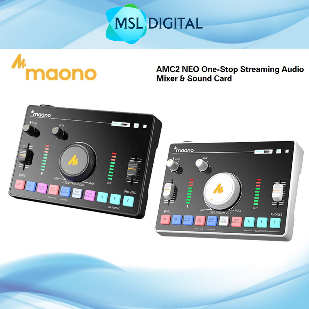 Maono AMC2 NEO One-Stop Streaming Audio Mixer & Sound Card | Shopee ...