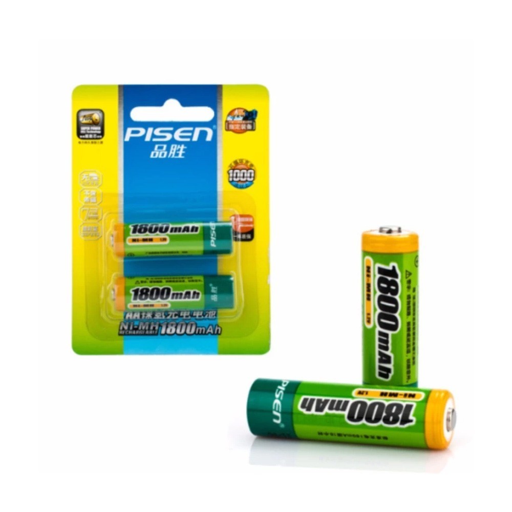 Official Pisen AA 1800mAh Rechargable Battery (2pcs) | Shopee Malaysia