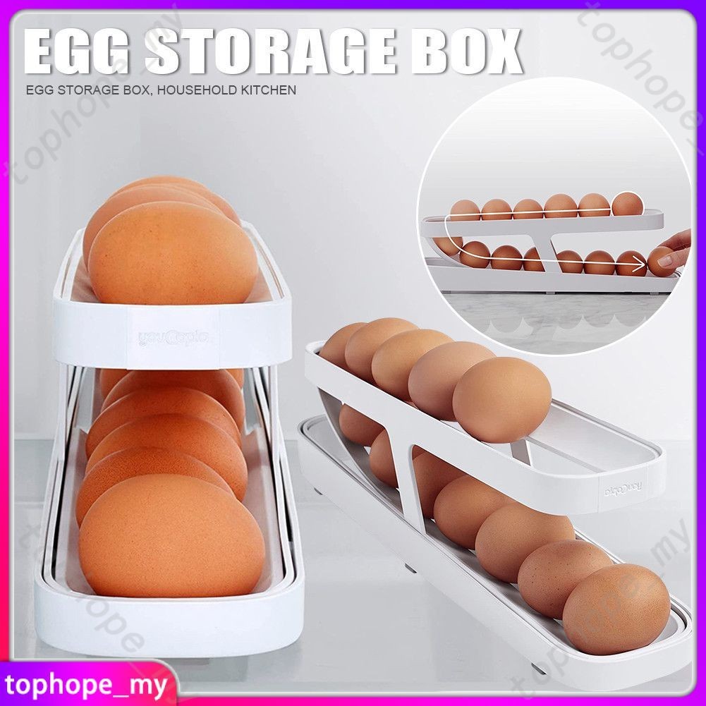 Sliding Egg Dispenser Double Layer Automatic Egg Roller Kitchen ...