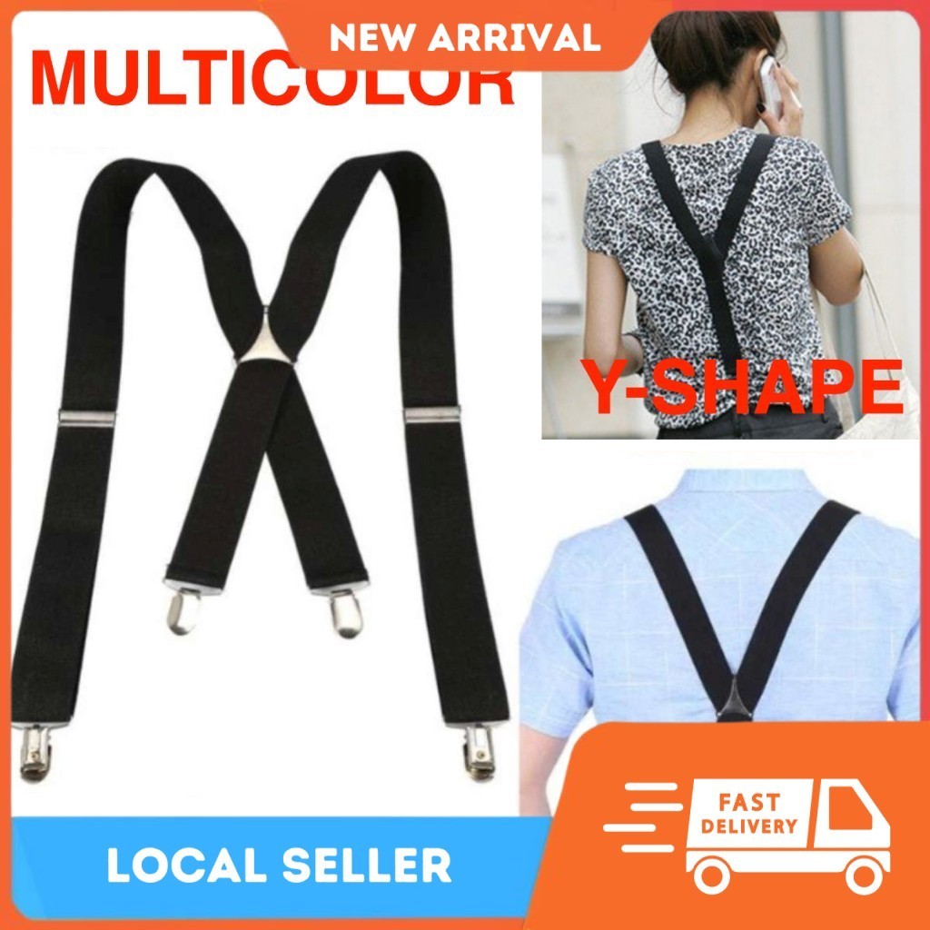 (SOFT BUT FIRM) Suspender For Man Tali Pinggang Gantung Suspenders X ...