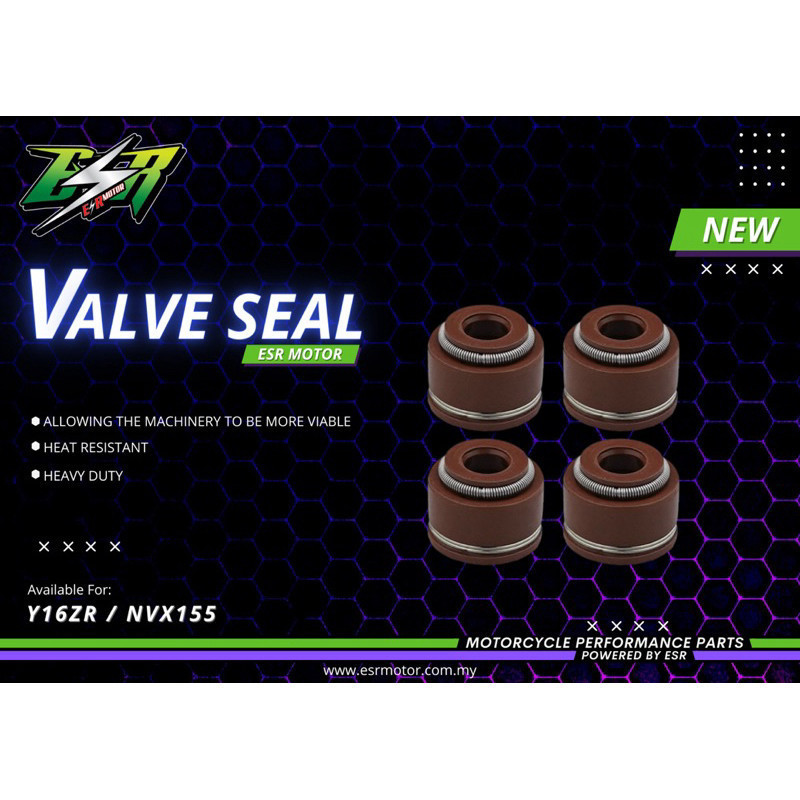ESR MOTOR VALVE SEAL DOUBLE SPRING EX5 Y15 Y15ZR LC135 Y16 NVX RS150 ...