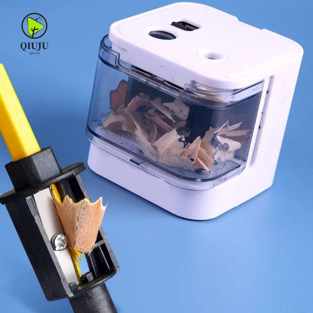 QIUJUU USB Pencil Sharpener, USB and Battery Double Hole Electric ...
