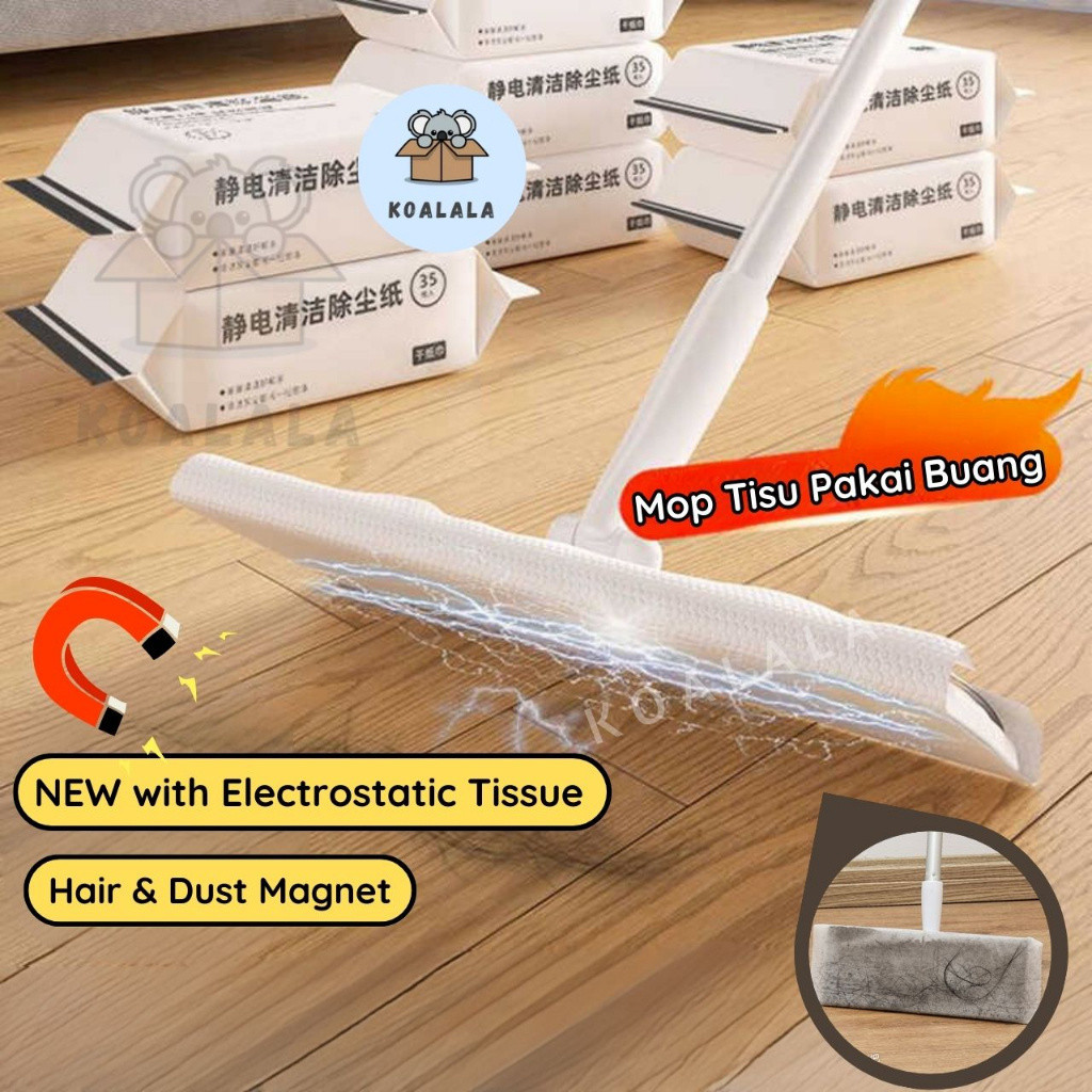 Electrostatic flat mop tissue wiper floor mop disposable tissue dust ...