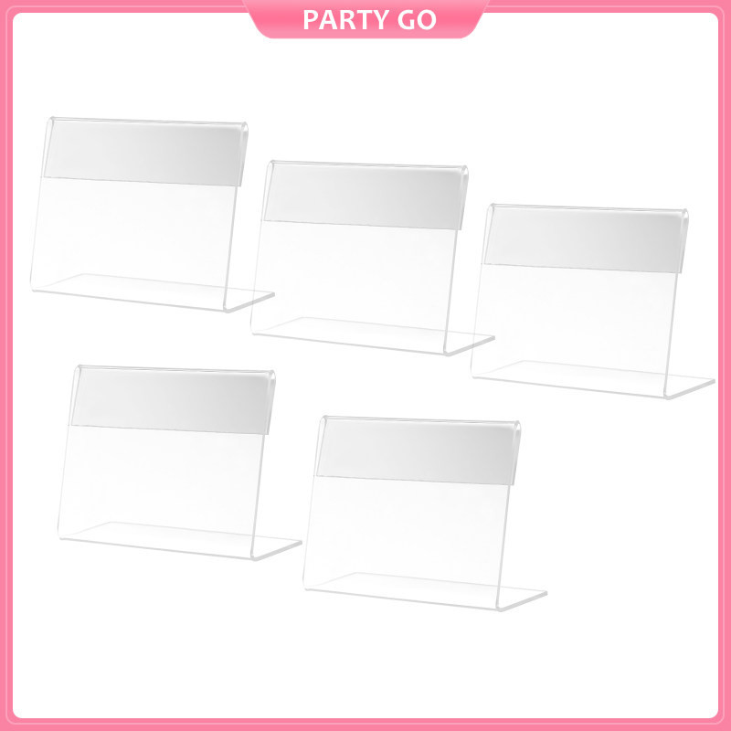 Horizontal Display Stand Shape Price Holder Clear Sign Deck Cards ...