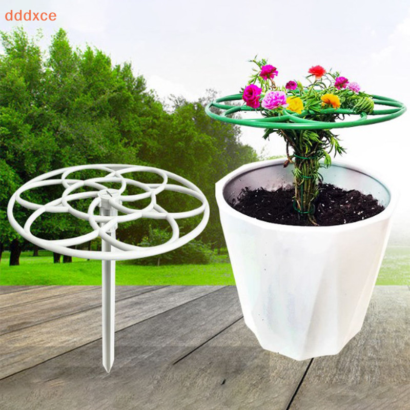 [dddxce] White Plastic Garden Stackable Climbing Frame Plant Cage Frame ...