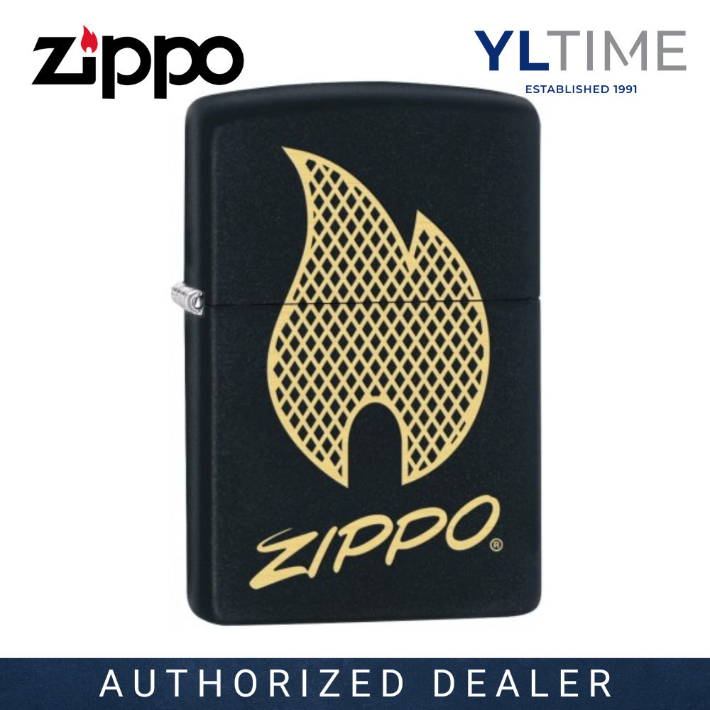 Zippo #29686 Script Flame Logo Design Lighter (100% Original & New ...