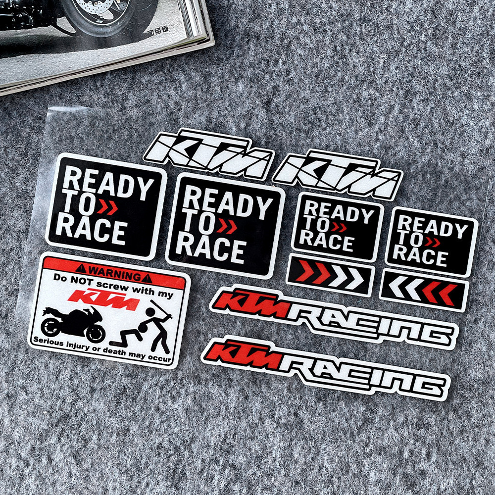 Ready to Race Motorcycle Decal Reflective Motorbike Helmet Body Tank ...
