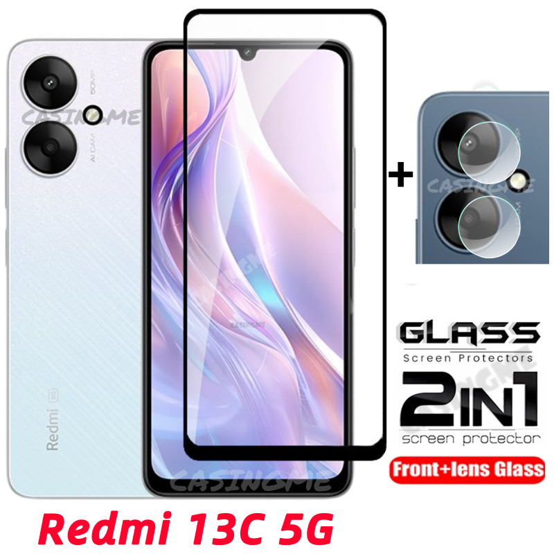 Redmi 13C 5G 2024 2in1 Full Cover Transparent Screen Protector For ...