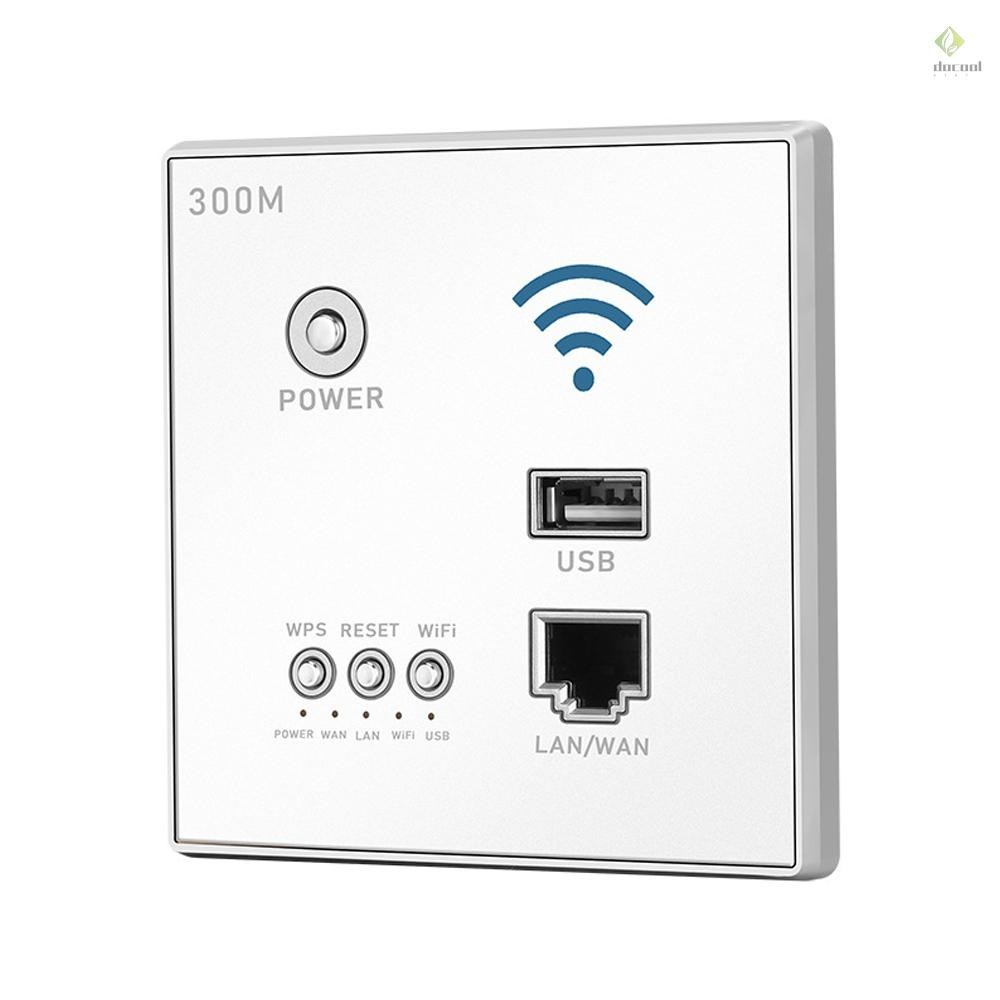 300Mbps In-Wall Wireless Router AP Access Point WiFi Router LAN Network ...
