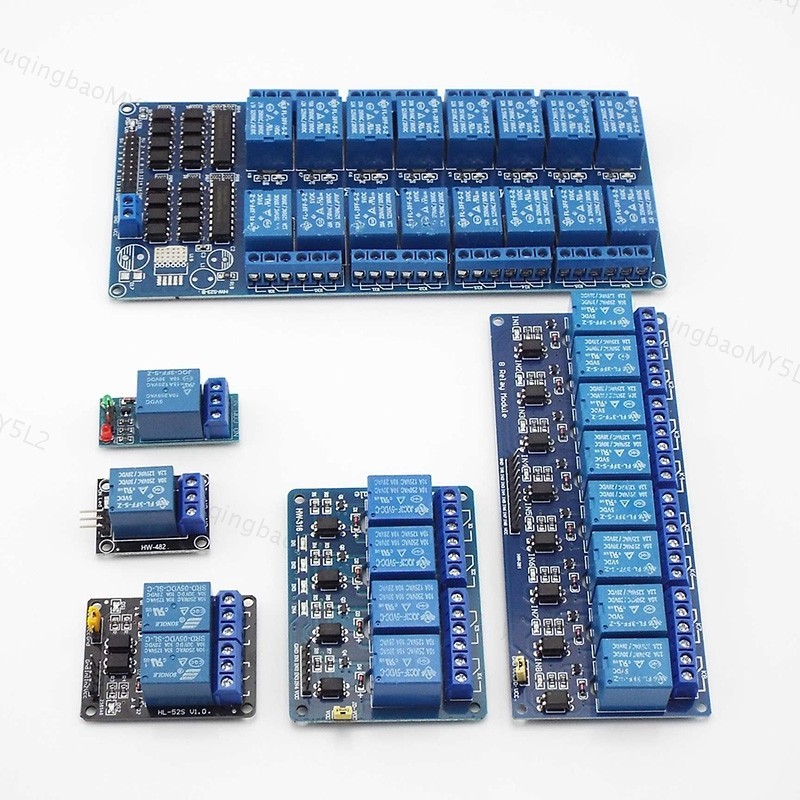 Relay Module DC 5V 12V With Optocoupler Relay Output 1 2 4 8 16Way Relay Module Control For dc5v ...