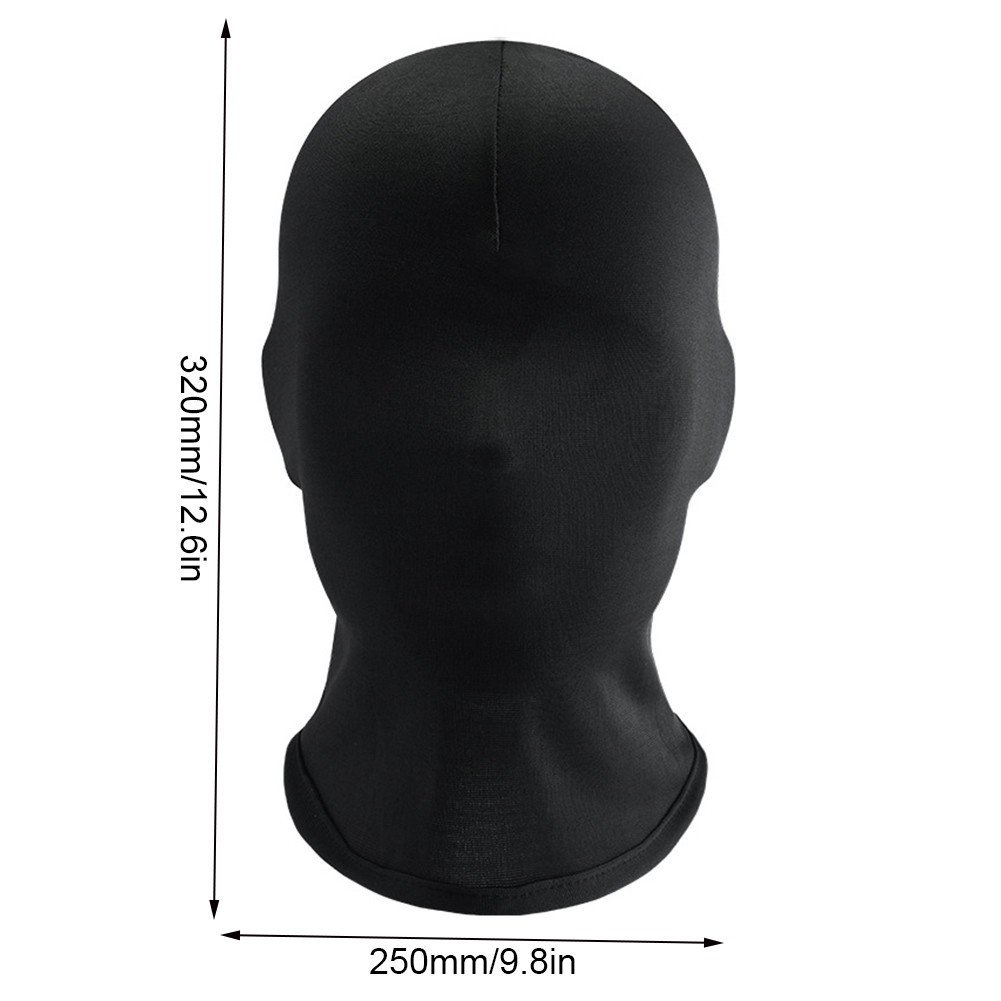 [Hightechworld.my] Black No Hole Face Mask Breathable Ice Silk Fabric ...