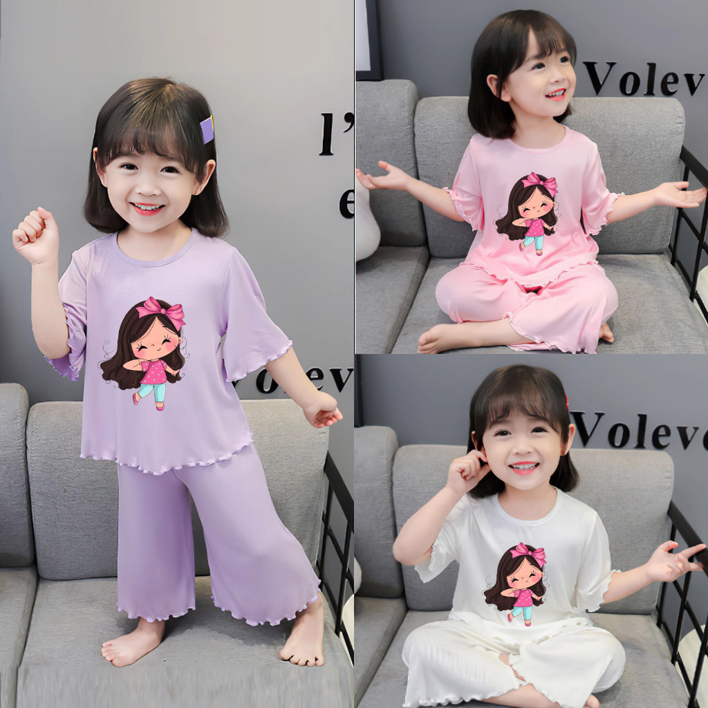 IL - GIRLS MALA SET / GEMOY PRINTING DTF MOTIF RIB ONESET | Shopee Malaysia