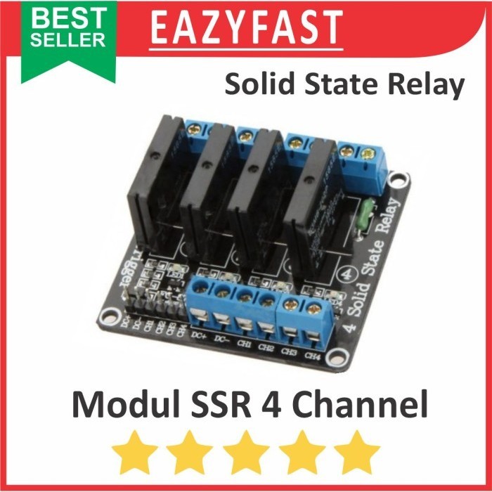 Solid State Relay Module SSR 4Ch 4Ch Chanel Channel 5V Volt 5V DC Module SPDT Low Level Arduino ...
