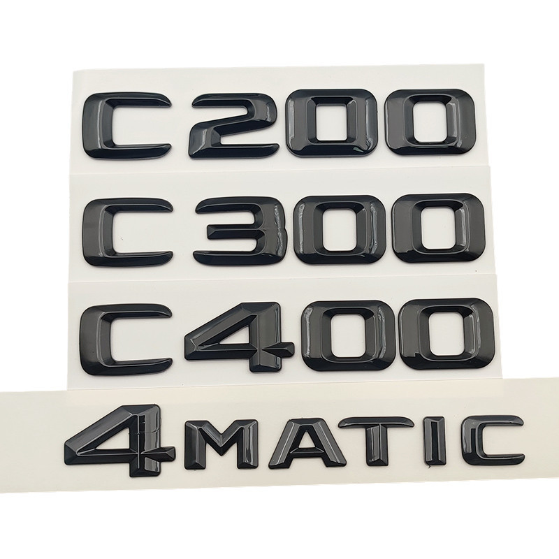 3d ABS Black Car Letters Trunk Badge Logo Sticker For Mercedes Benz ...