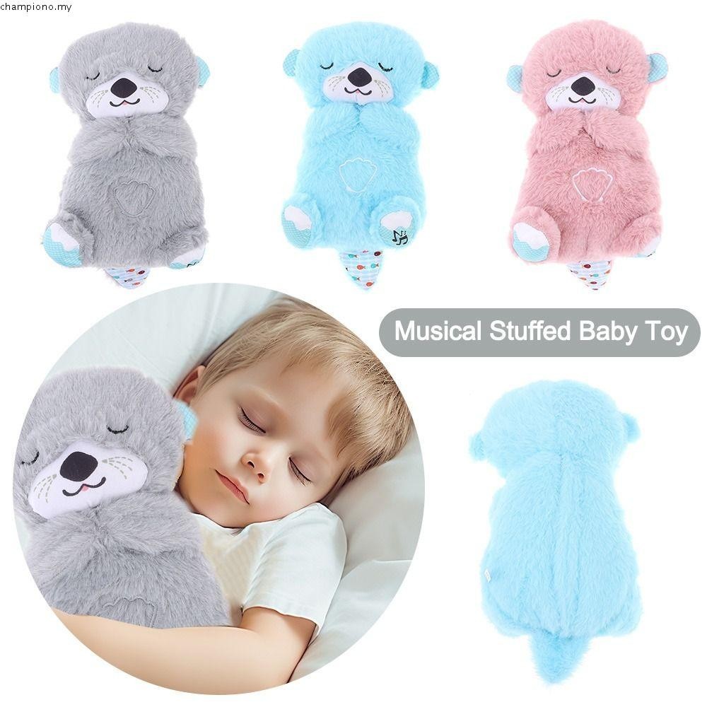CHAMPIONO Soothing Sleeping Otter Toy, Baby Rattle and Teething Toy ...