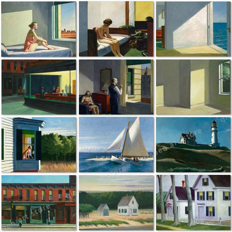 Edward Hopper Famous Abstract Canvas Painting Posters Prints Modern ...