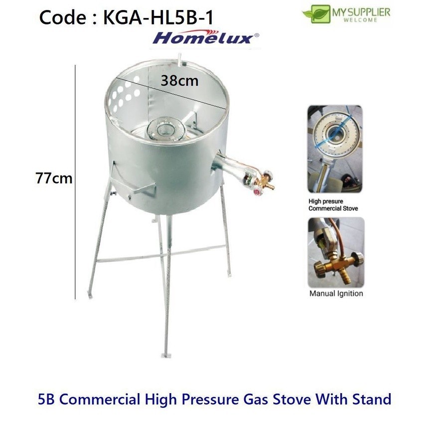 KGA-HL5B-1 HOMELUX HL-5B-1 Commercial High Pressure Gas Stove With ...