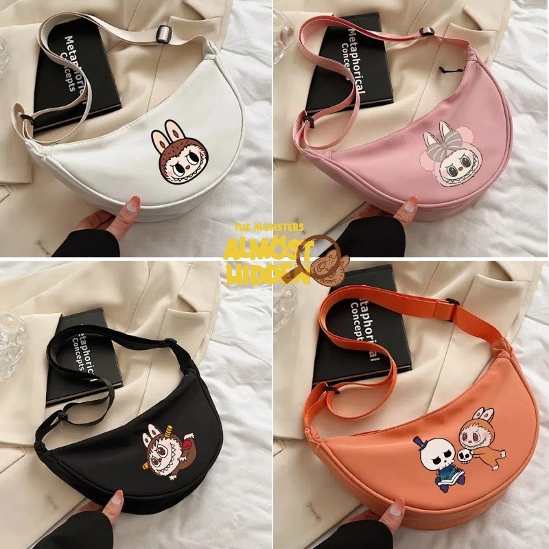 Labubu Cute Printed Shoulder Bag Crossbody Bag POPMART Fashion Travel ...
