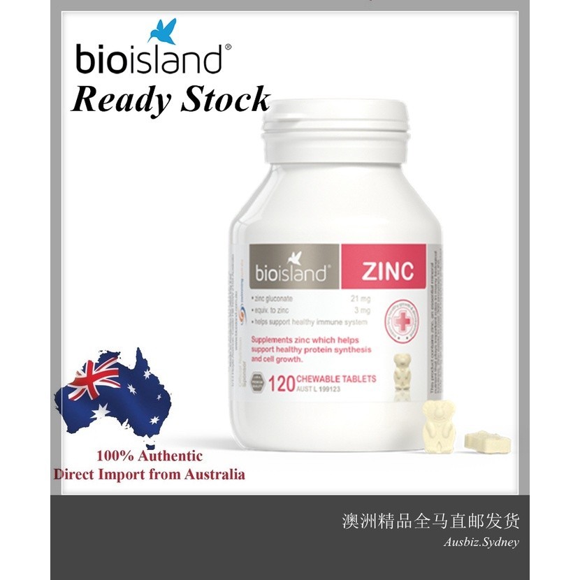 [Ready Stock EXP: 08/2027] Bio Island Zinc ( 120 Chewable Tablets ...