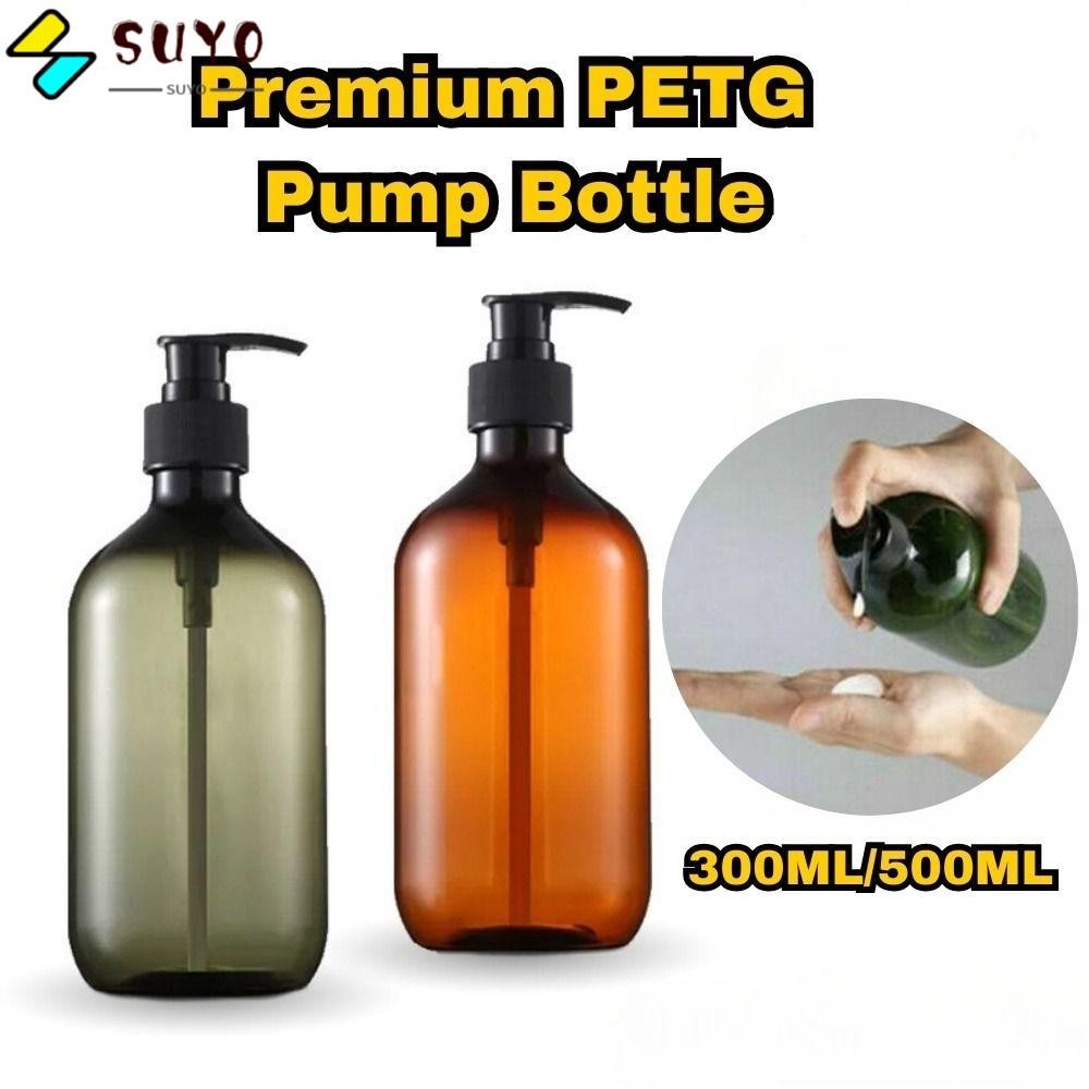 SUYO Dispenser Refill, PET 300ML/500ML Shampoo Bottle, Brown Green ...