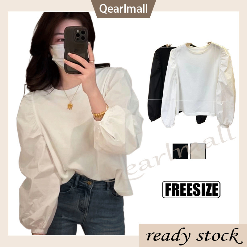 Ready Stock Korean Style Women Ladies Fashion Slim Puff Long Sleeve ...