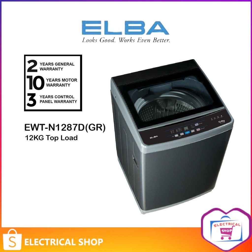 Elba Top Load Fully Automatic Washing Machine (10kg) EWT-N1087D(GR ...