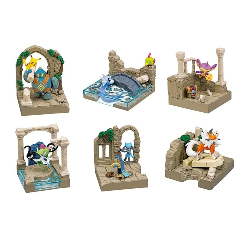 Re-Ment Pokemon Diorama Collection Ancient Castle Ruins 1BOX Approx ...