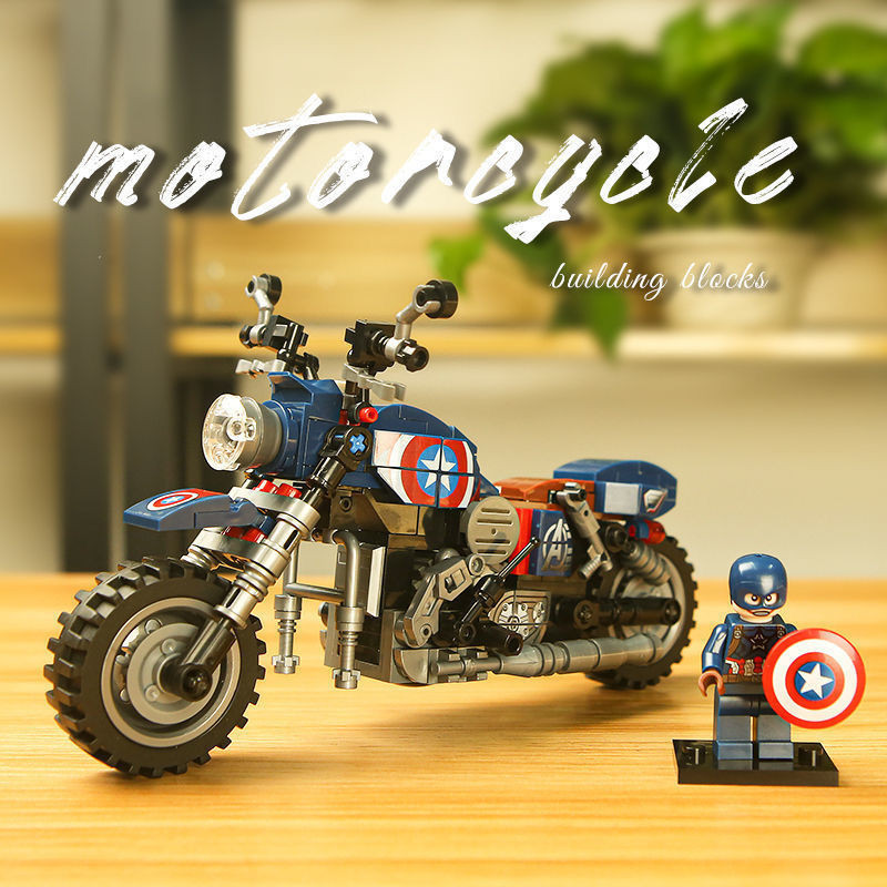 Compatible with Lego Building Blocks Motorcycle Children Educational ...