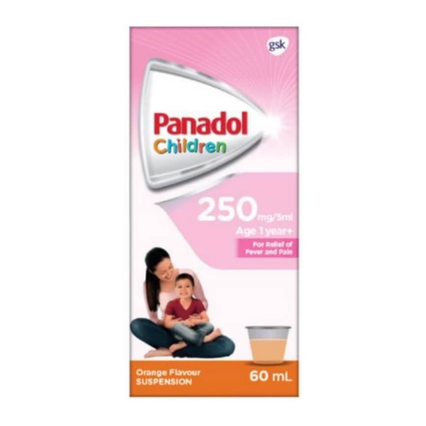 PANADOL SUSPENSION 1+ SYRUP 60ML 250MG ORANGE (BOTTLE) (EXP:07/2026 ...
