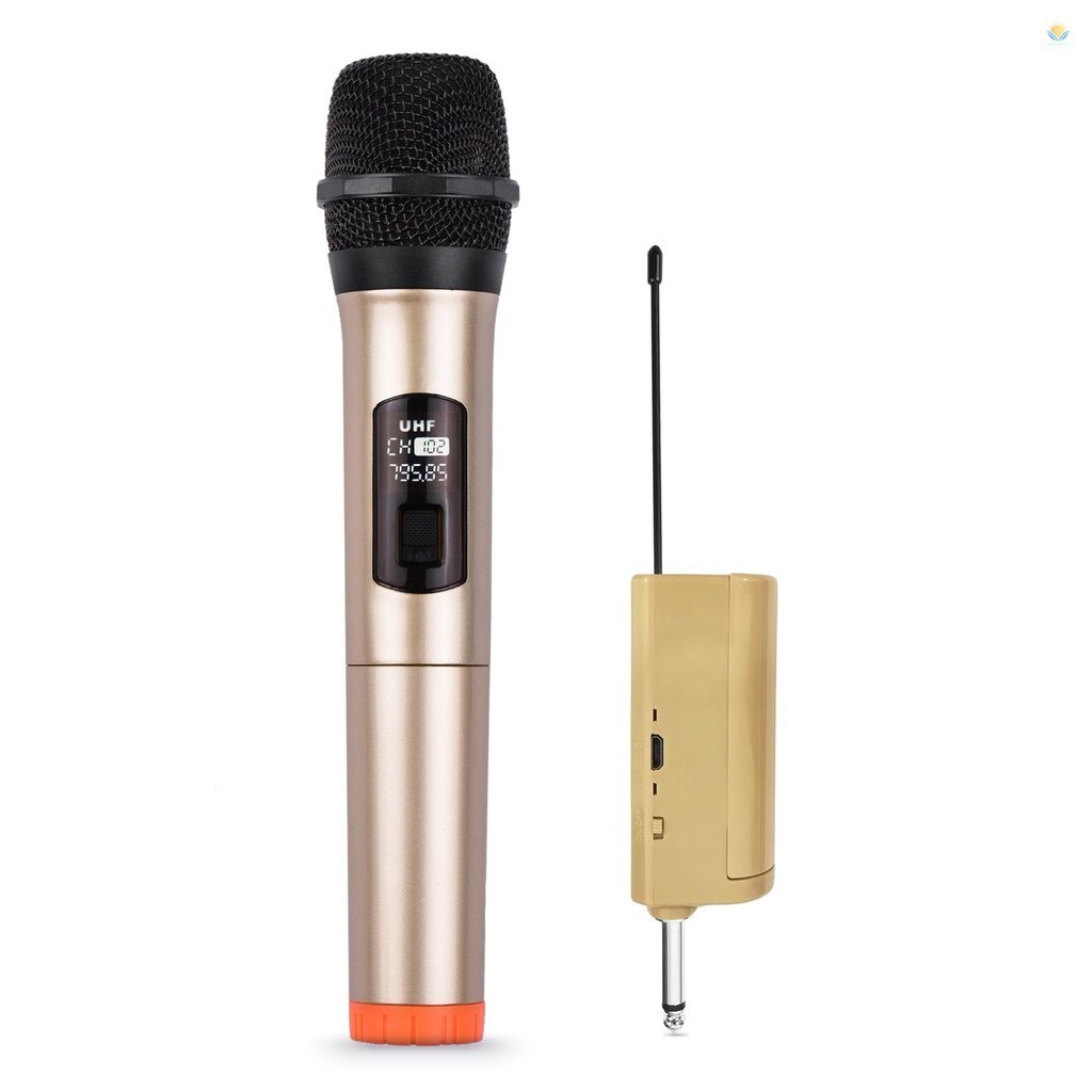 Handheld Wireless Microphone VHF Dynamic Mic with Portable Mini ...