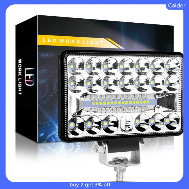 CALDER 4 Inch 4X4 Car LED Work Light 108W 36LED Bar Square Spotlight ...