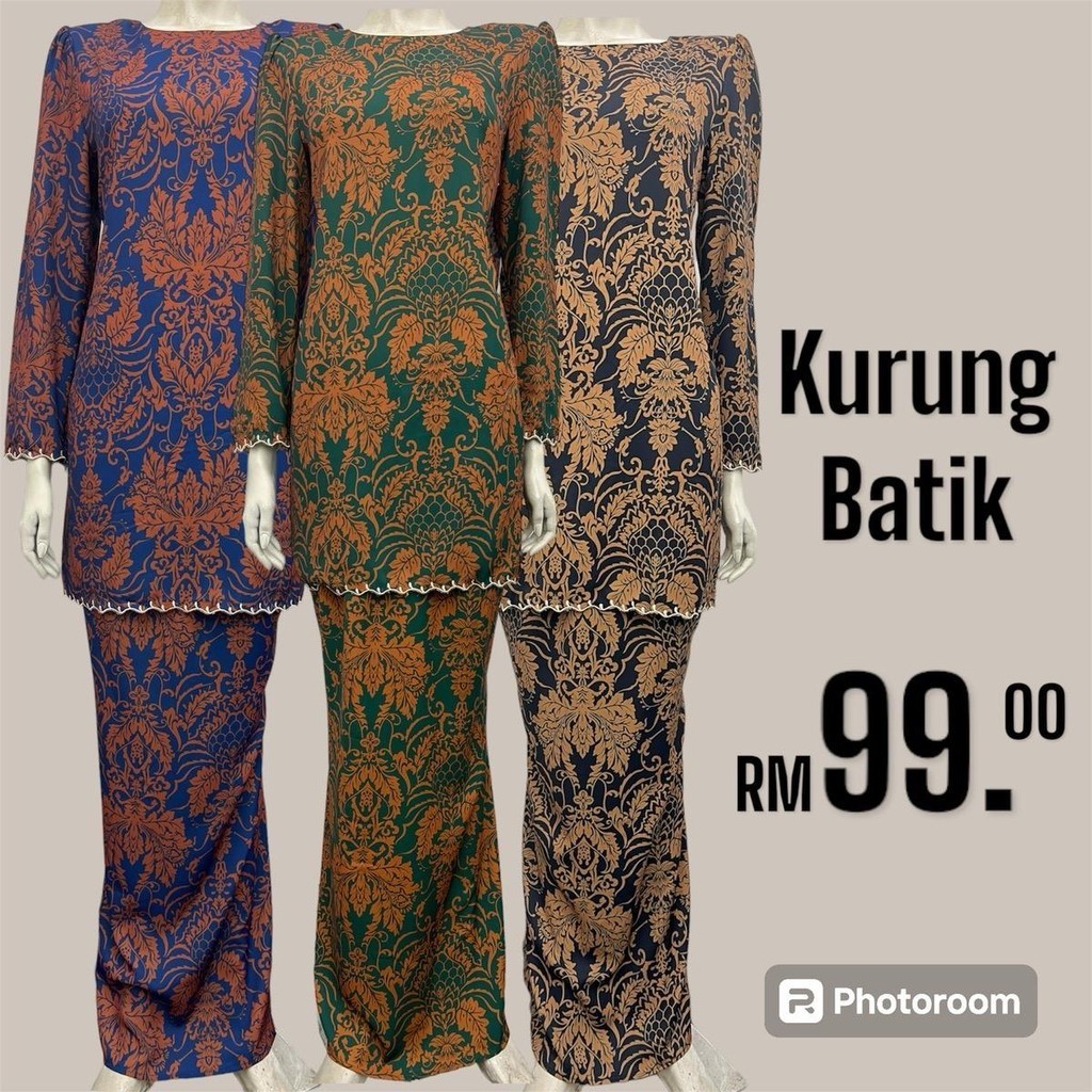 L00077 Kurung Moden Ala Batik Fashion Muslimah Dan Kain Duyung ( Size: 38-50 ) | Shopee Malaysia