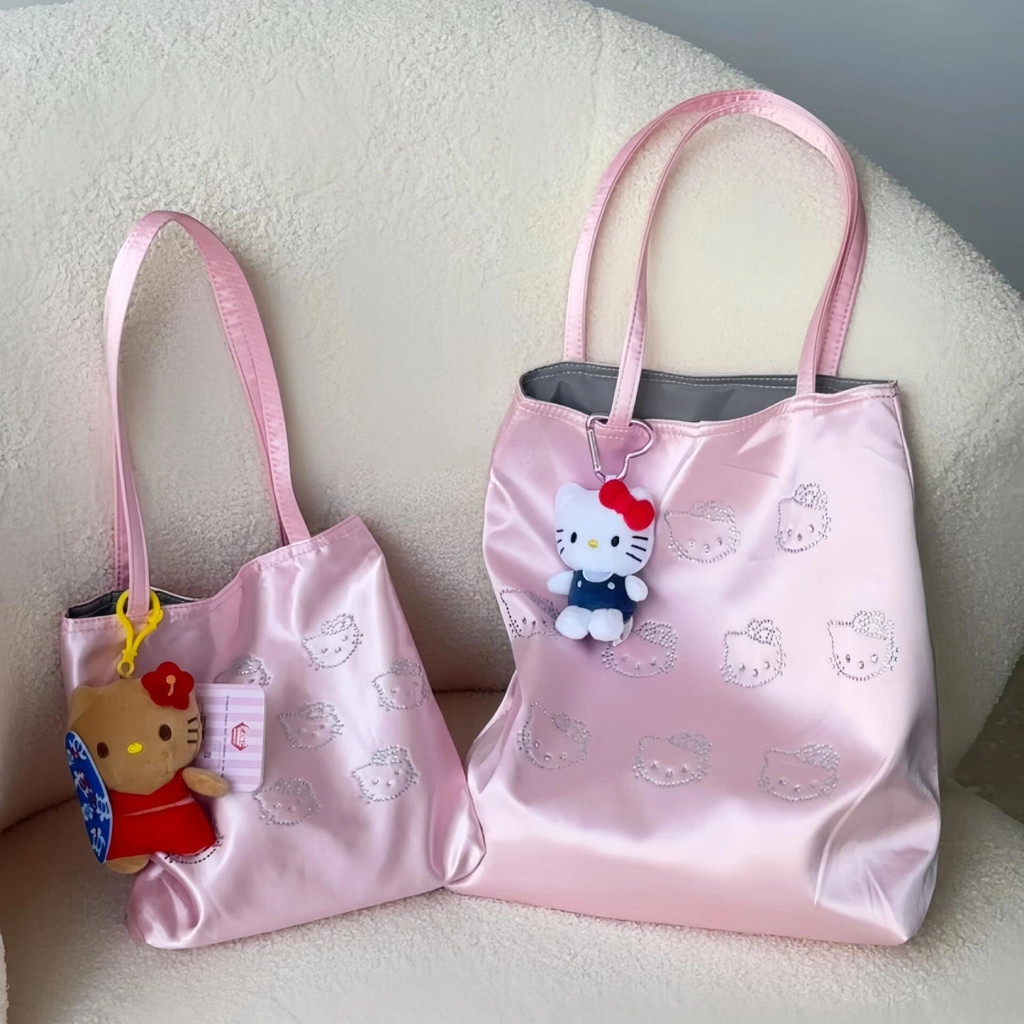 Kitty Portable Satin Shoulder Bag Hello Kitty Commuter Bag | Shopee ...