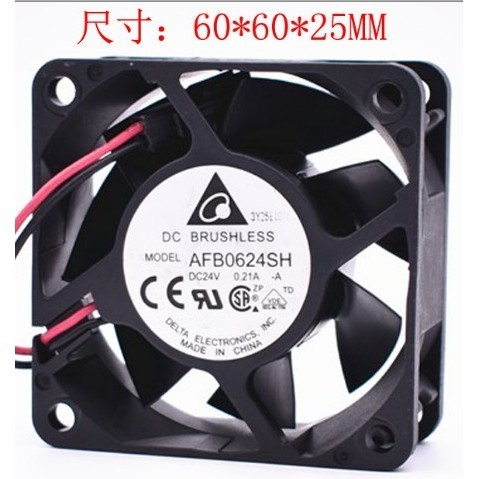 Brand New Delta AFB0624EH/SH/HH/VH/H 6025 24V Inverter Fan 6cm Cooling ...