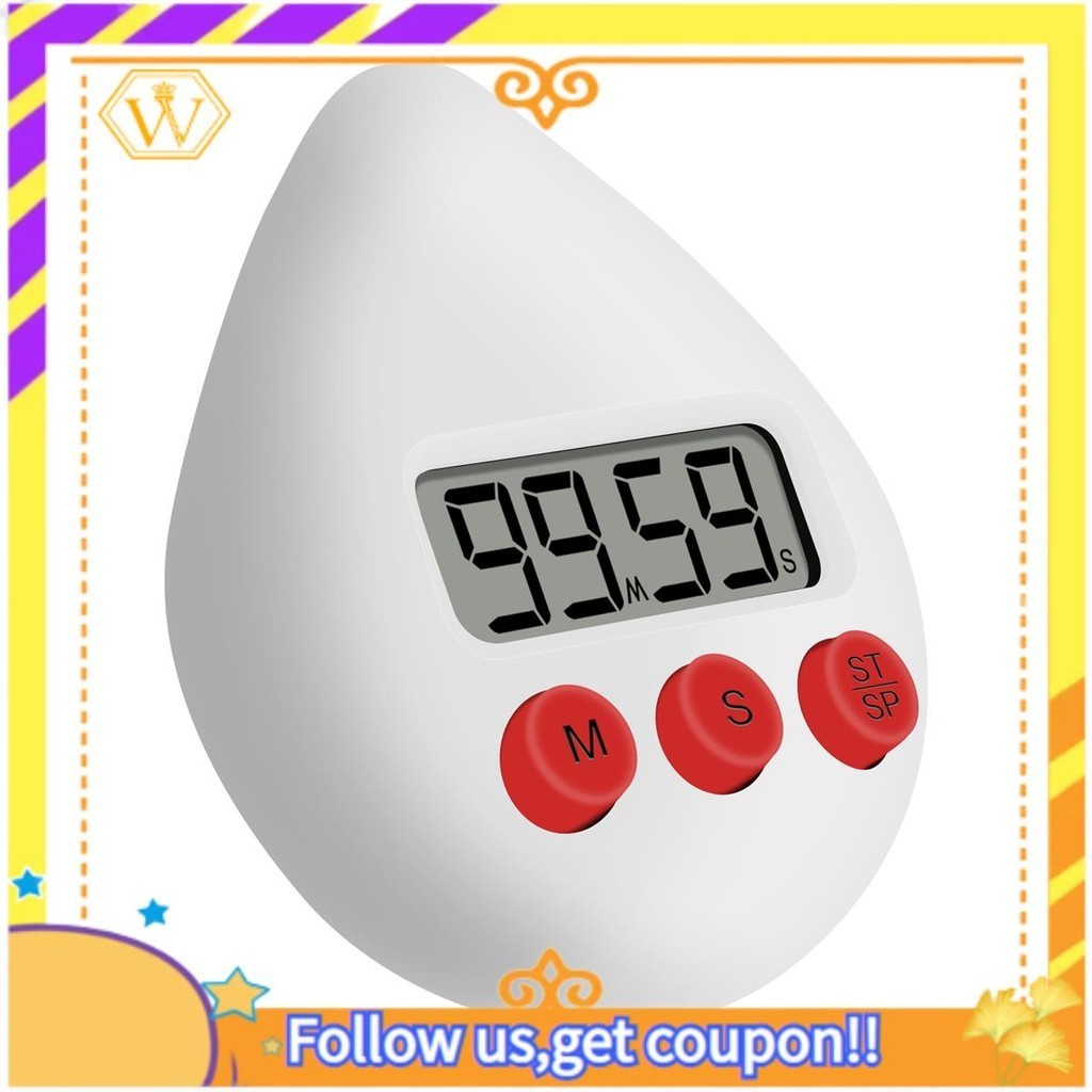 【W】Digital Bathroom Clock Waterproof Shower Clock Timer Temperature ...