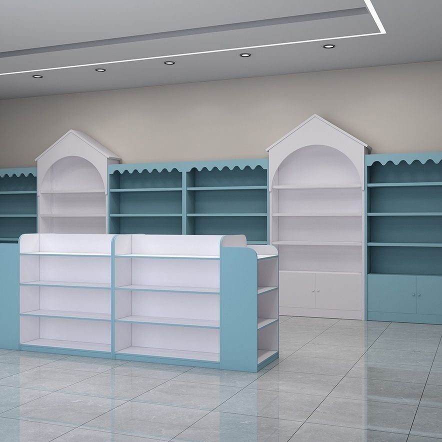 Maternal and Child Shelf Milk Powder Display Cabinet Wooden Diapers Display Rack Children's Toy ...