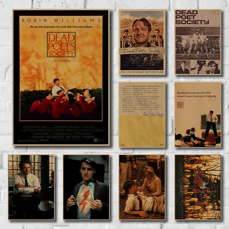 Classic Comedy Drama Dead Poets Society Vintage Kraft Paper Poster ...