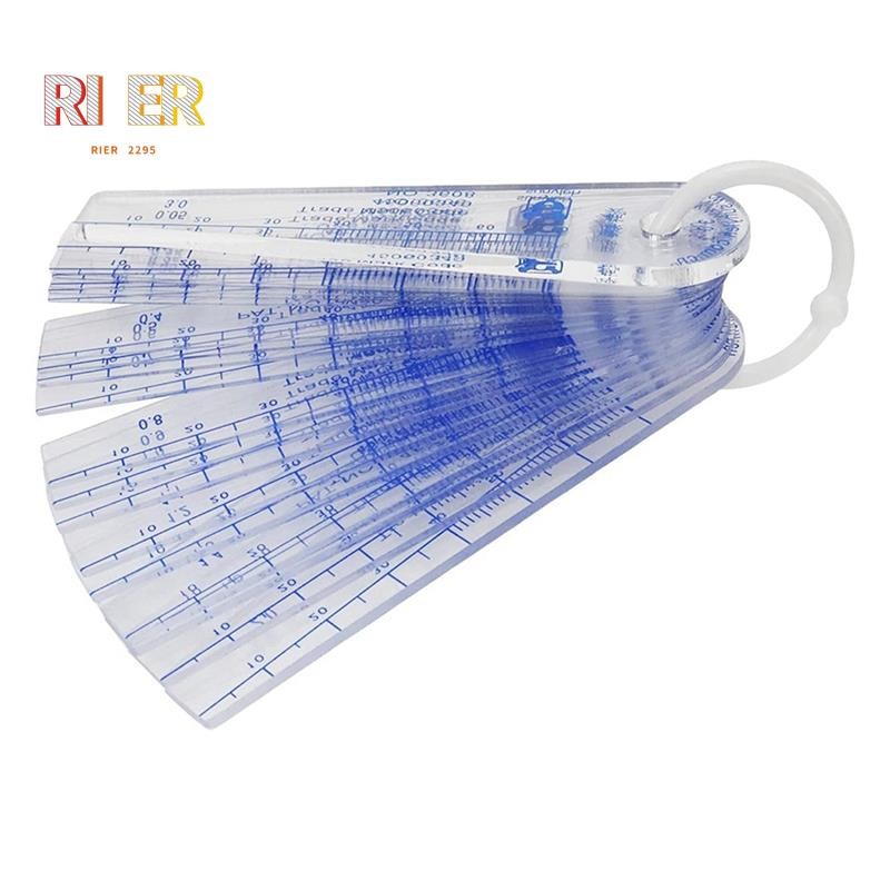 Plastic Feeler Gauge 0.05mm to 3mm Metric -Measuring Tool 21 Leaf ...
