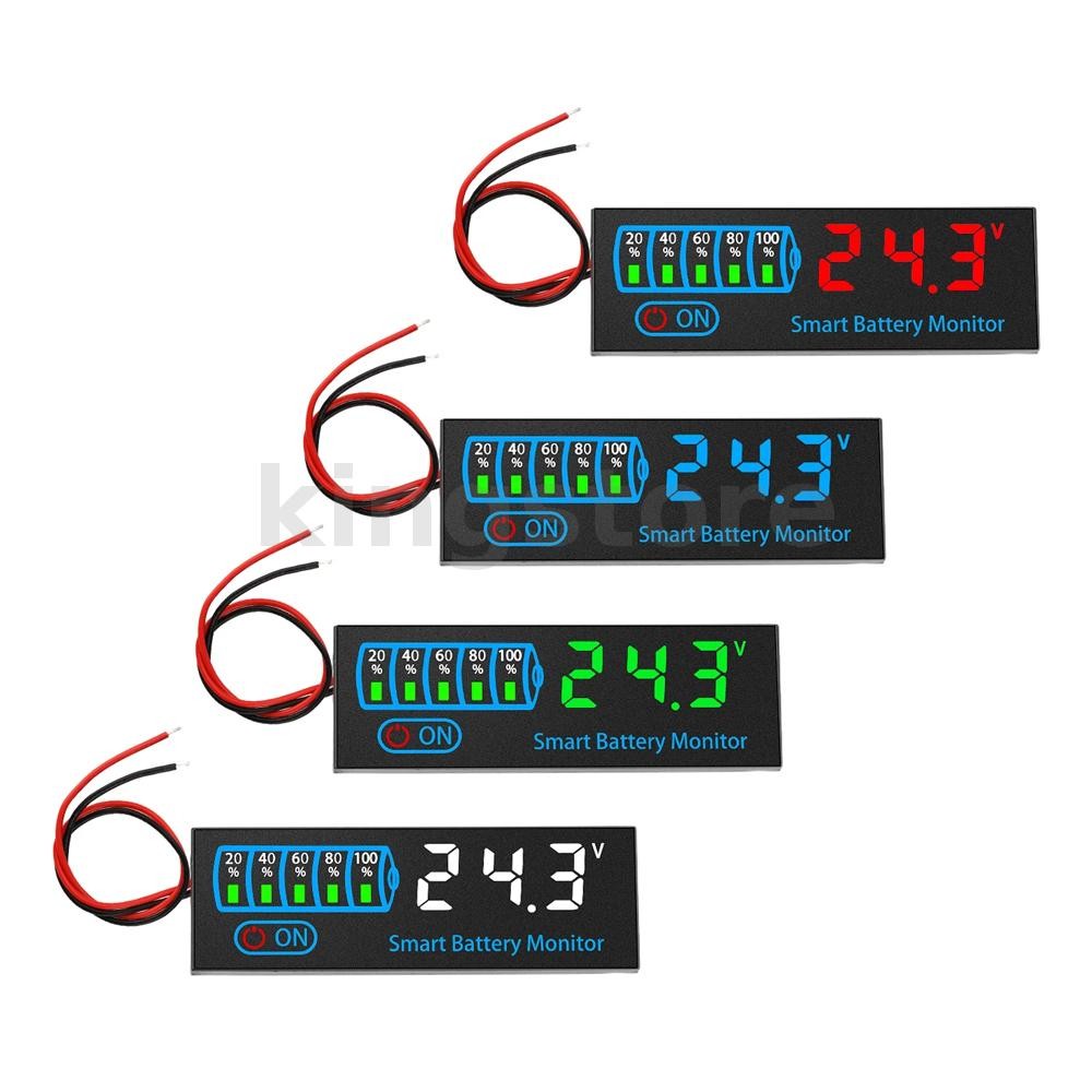 3S-14S DC7-55V Battery Level Indicator 12V 24V 36V 48V 18650 Lipo ...