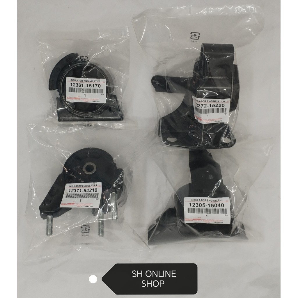 Engine Mounting Set (TOYOTA OEM) for Toyota Corolla AE111 1.6 1997 Year ...