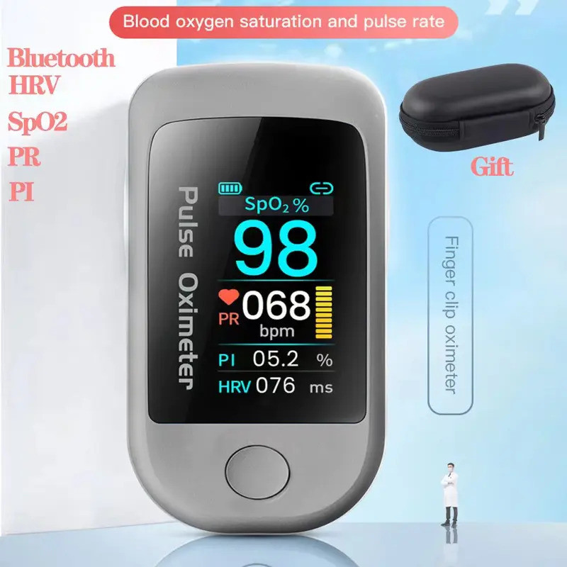 Bluetooth blood oxygen monitor, fingertip pulse, HRV heart rate ...